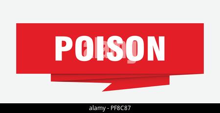 poison sign. poison paper origami speech bubble. poison tag. poison ...