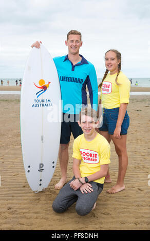 Trent ‘Maxi’ Maxwell (centre) star of the Australian TV programme Bondi ...