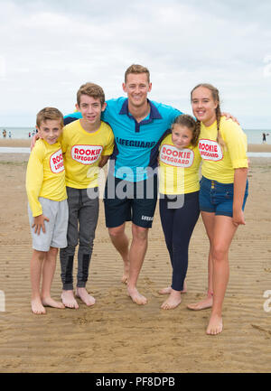 Trent ‘Maxi’ Maxwell (centre) star of the Australian TV programme Bondi ...