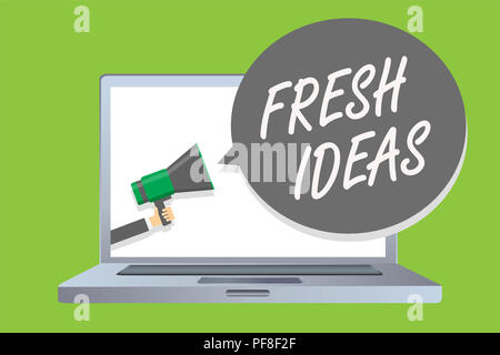 Handwriting text Fresh Ideas. Concept meaning thought or suggestion as ...