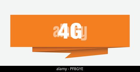 4g sign. 4g paper origami speech bubble. 4g tag. 4g banner Stock Vector ...