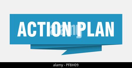 action plan sign. action plan paper origami speech bubble. action plan ...