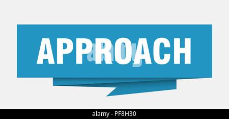 approach sign. approach paper origami speech bubble. approach tag ...