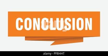 conclusion sign. conclusion paper origami speech bubble. conclusion tag ...