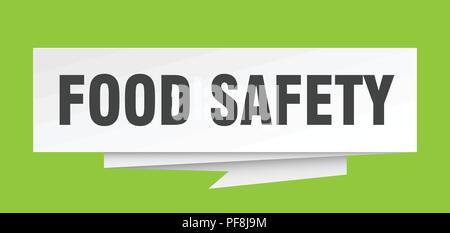 food safety sign. food safety paper origami speech bubble. food safety ...