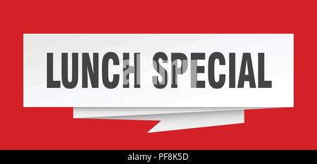 lunch special sign. lunch special paper origami speech bubble. lunch ...