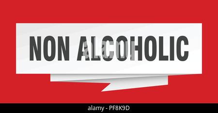 non alcoholic sign. non alcoholic paper origami speech bubble. non ...