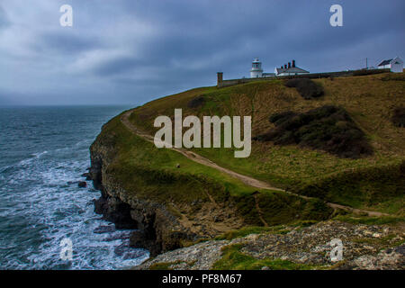 View of Swanage bay from Durlston Head, Dorset, England, UK Stock Photo ...