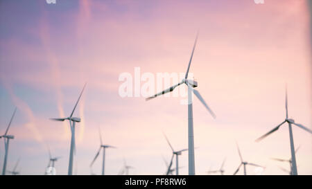 3d illustration of a beautiful, spectacular sunset on a background of ...
