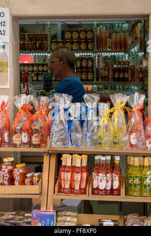 Souvenirs in Corfu on the island of Corfu, Greece, Europe Stock Photo ...