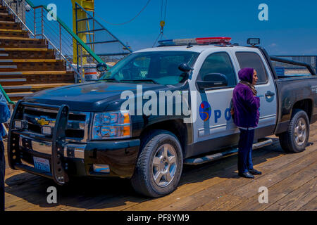 Santa Monica Police car parked in front of a pier Stock Photo - Alamy