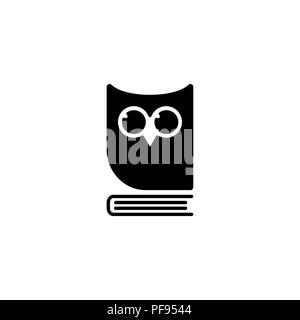 Web icon. Owl on the book, logo, education emblem Stock Vector Image ...