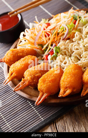 Fresh crab salad with cabbage and vegetables Stock Photo - Alamy