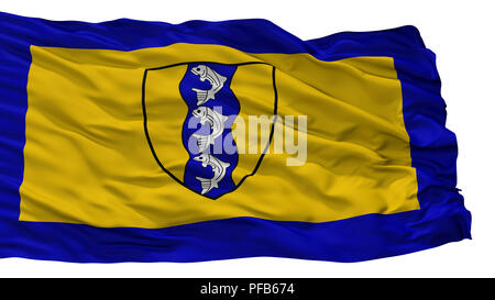Isolated Richmond Flag, Waving on White Background Stock Photo - Alamy