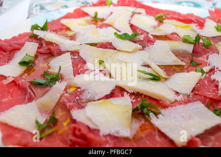 albese meat with savoy cabbage, walnuts, celery and parmesan cheese in ...
