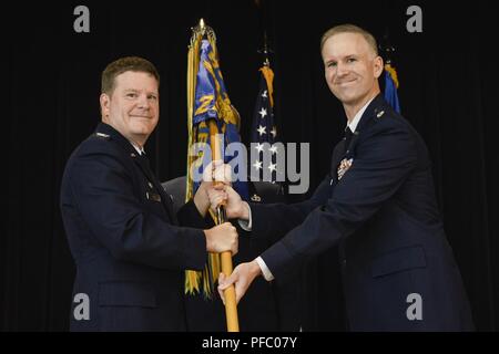 Lt. Col. Thomas Wilson, 29th Intelligence Squadron commander, and his ...