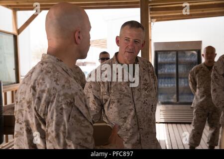 An AN/TRN-47 Tactical Air Navigation (TACAN) system is staged next to ...