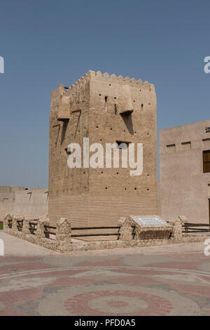 Al Shindagha Watch Tower in Creek district of Dubai Stock Photo - Alamy