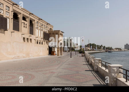 The Al Shindagha Historical District sits alongside the Dubai Creek ...