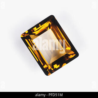 Cut Heliodor gemstone Stock Photo - Alamy