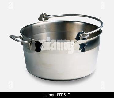 Stainless steel preserving pan Stock Photo - Alamy