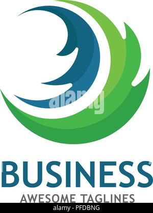 green leaf background, ecology nature element vector icon Stock Vector ...