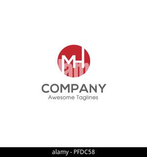 Letter MH logo design template. Editable, resizable, vector ...
