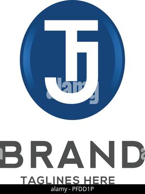 TJ letter logo design vector illustration template, T letter logo ...