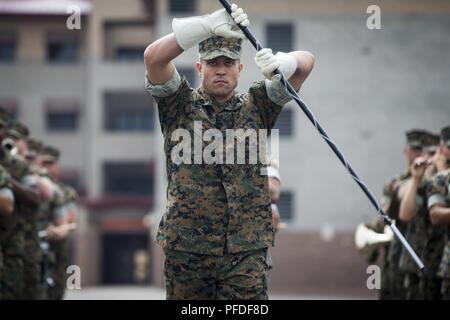 U.S. Marine Corps Col. Nicholas Davis, left, relinquishes command of 2d ...