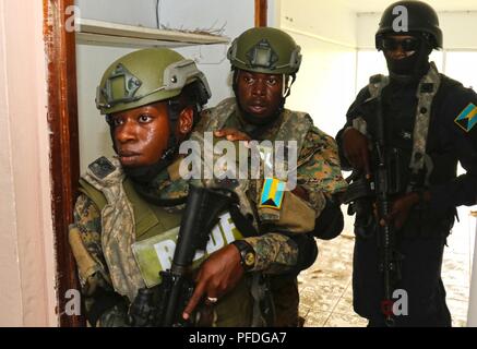 Royal Bahamas Defence and Police Force members conduct close quarters ...
