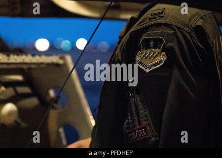 A pilot wears the 2nd Bomb Wing patch at Barksdale Air Force Base, La ...