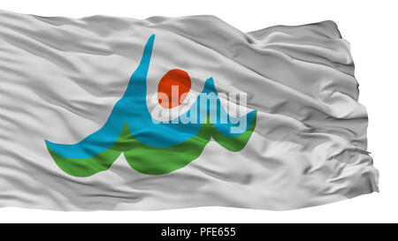 Unzen City Flag, Japan, Nagasaki Prefecture, Closeup View Stock Photo ...