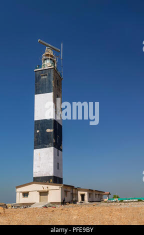 Lighthouse at the coast, Dwarka Beach, Dwarka, Gujarat, India Stock ...