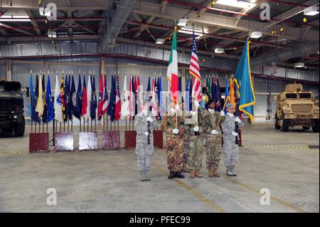 The color guard at the AFSBn-Africa Change of Command Ceremony, Camp ...