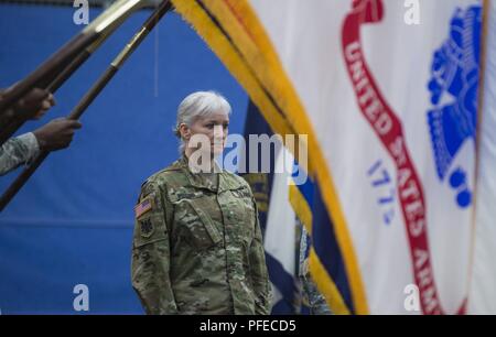 U.S. Army Brig. Gen. Laura Potter (right), Headquarters European ...