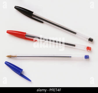 Office stationary and equipment biro pens Stock Photo - Alamy