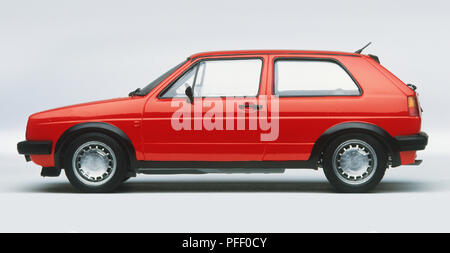 red hatchback, red car Stock Photo - Alamy