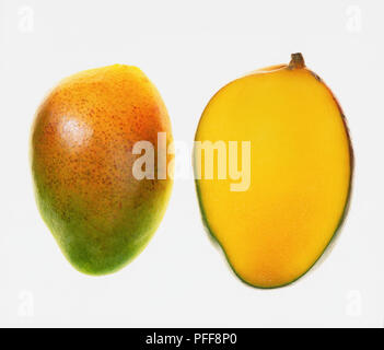 Cross-section of mango Stock Photo - Alamy