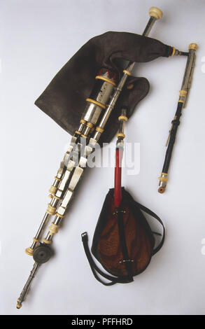 Uileann pipes a traditional gaelic Irish muscial instrument Stock Photo ...