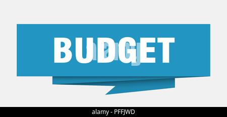 budget sign. budget paper origami speech bubble. budget tag. budget ...
