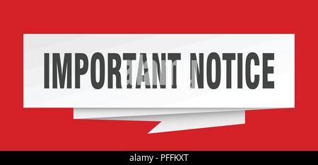 important sign. important paper origami speech bubble. important tag ...