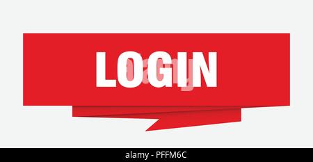 login sign. login paper origami speech bubble. login tag. login banner ...