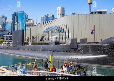 HMAS Onslow submarine at the Australian National Maritime Museum in ...