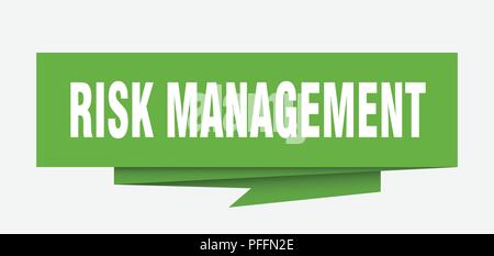 risk management sign. risk management paper origami speech bubble. risk ...