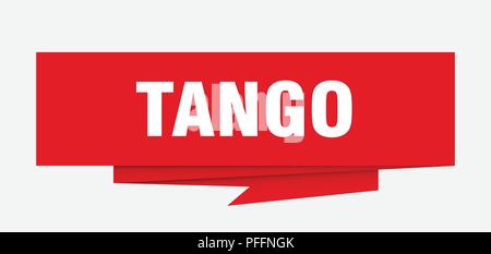 tango sign. tango paper origami speech bubble. tango tag. tango banner ...