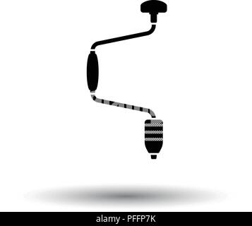 Auger icon. White background with shadow design. Vector illustration ...