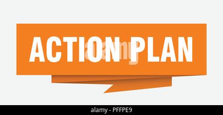 action plan sign. action plan paper origami speech bubble. action plan ...