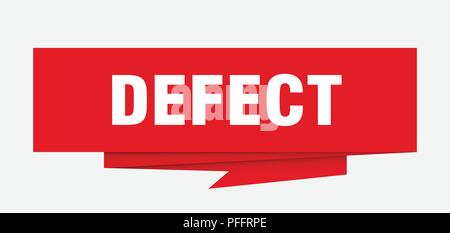 defect sign. defect paper origami speech bubble. defect tag. defect banner Stock Vector Image ...