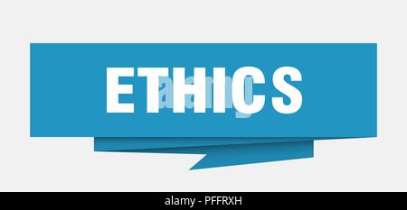 ethics sign. ethics paper origami speech bubble. ethics tag. ethics ...
