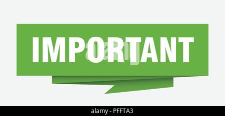 important sign. important paper origami speech bubble. important tag ...